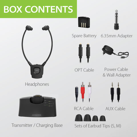 Wireless Sound Amplifying Headphones Set for TV | Avantree HT381