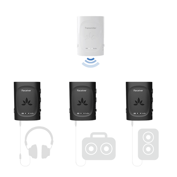 Wireless Transmitter Receiver System Avantree Audiplex 2403s