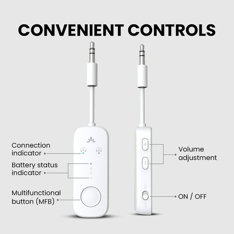 Avantree Relay | Bluetooth Adapter for Airplanes